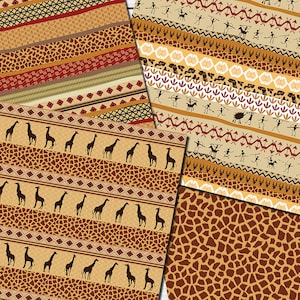 Digital African Ethnic Seamless Paper Pack, 16 Tribal Printable ...