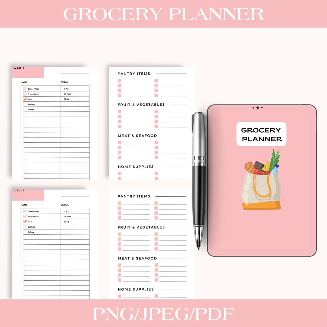 Digital Planner Halloween Planner Digital Grocery Planner Printable ...