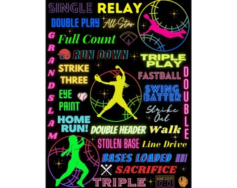 18"x24" Girls Softball STAND OUT Poster - Etsy