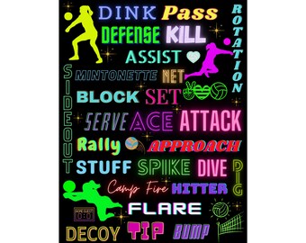 18"x24" Girls Volleyball STAND OUT Poster - Etsy