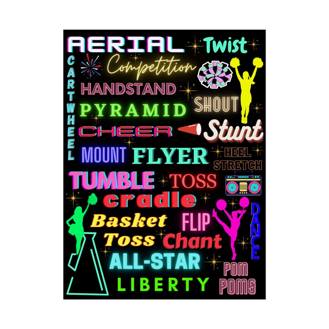 18"x24" Girls Cheer STAND OUT Poster - Etsy