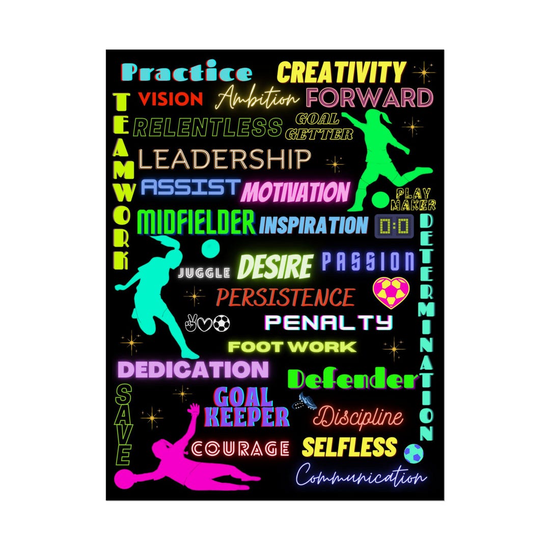 18"x24" Girls Soccer STAND OUT Poster - Etsy