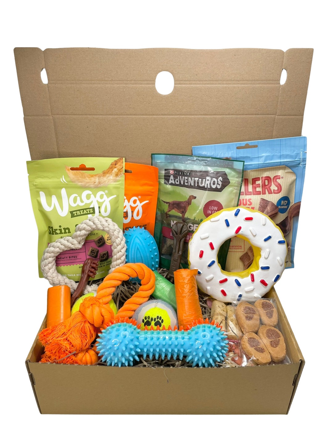 The HUGE Dog Gift Box , A Unique Dog Treat and Dog Toy Hamper or Gift ...