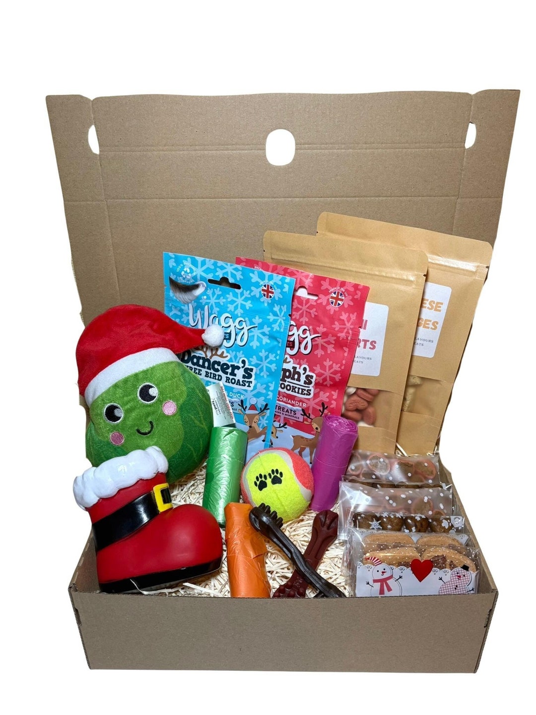Christmas Dog Treat Gift Box large, Dog Gift , Puppy Treat Box, Dog ...