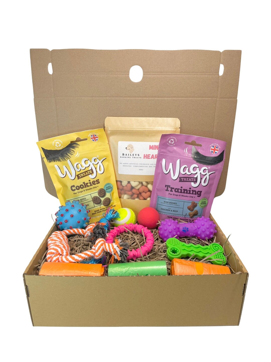 Puppy Gift Box With Dog Treats and Toys Personalised Dog Hamper Dog ...