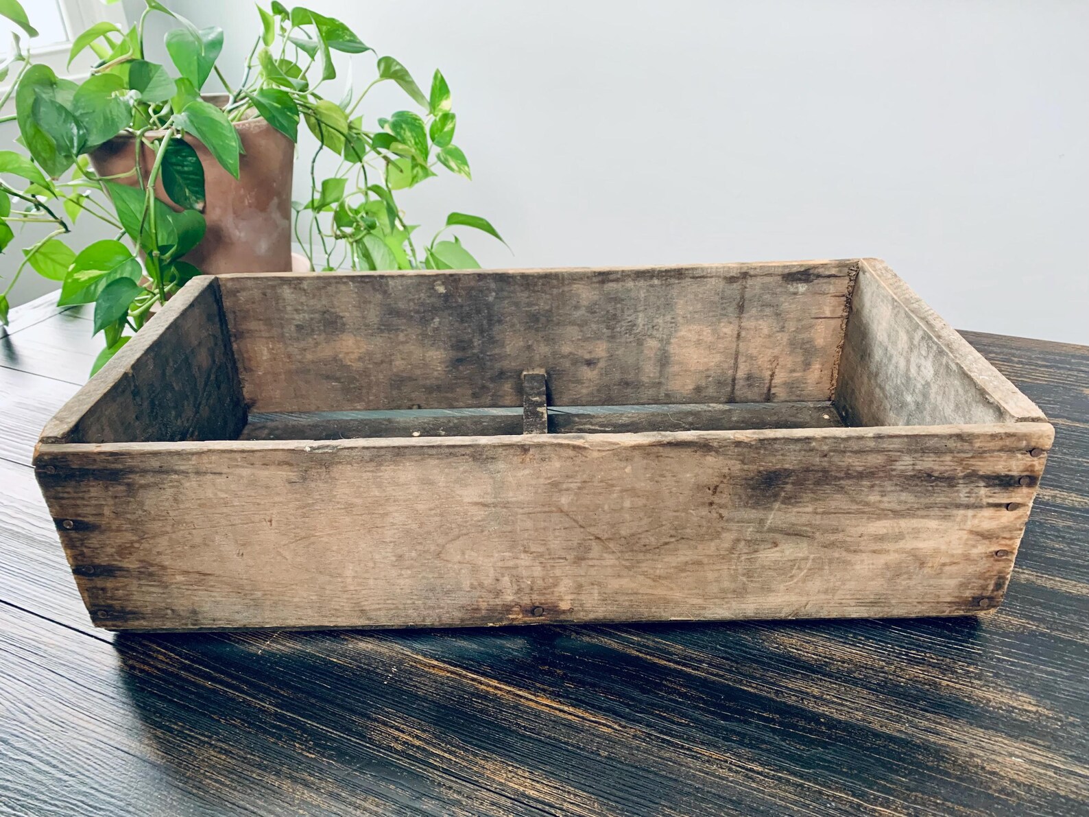 Antique Divided Wood Crate, Bedford 1957, Large 24 Inch - Etsy