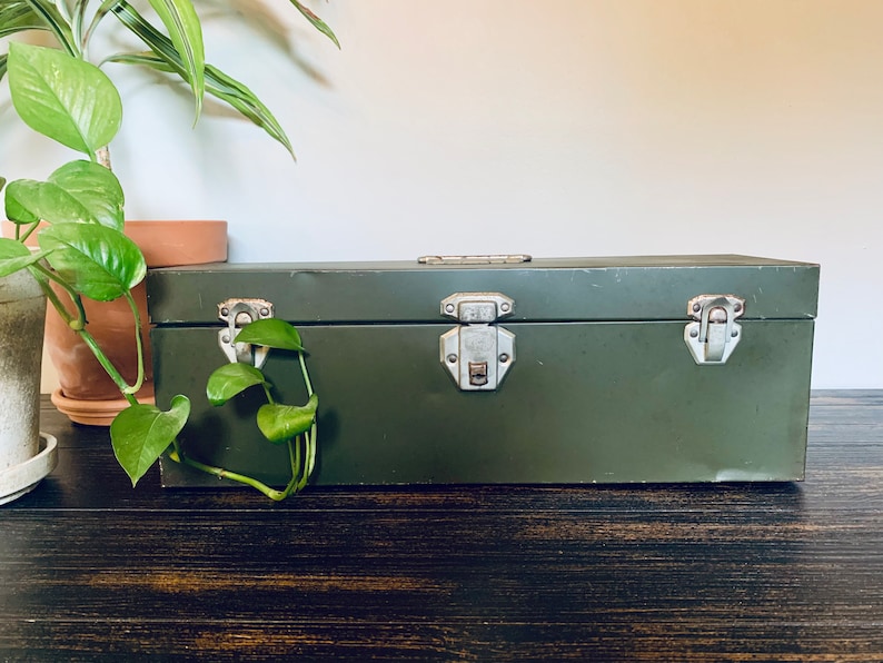 Large Green Union Toolbox, Metal Storage Box - Etsy