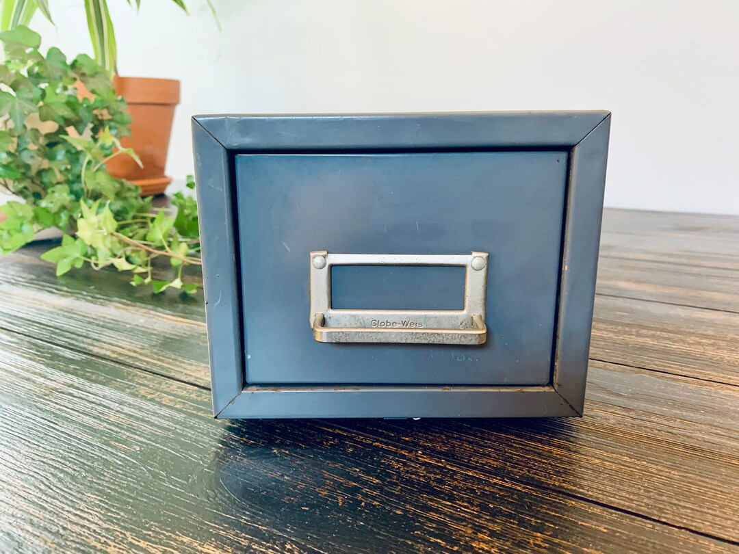Metal Card Catalog Drawer, Steelmaster - Etsy