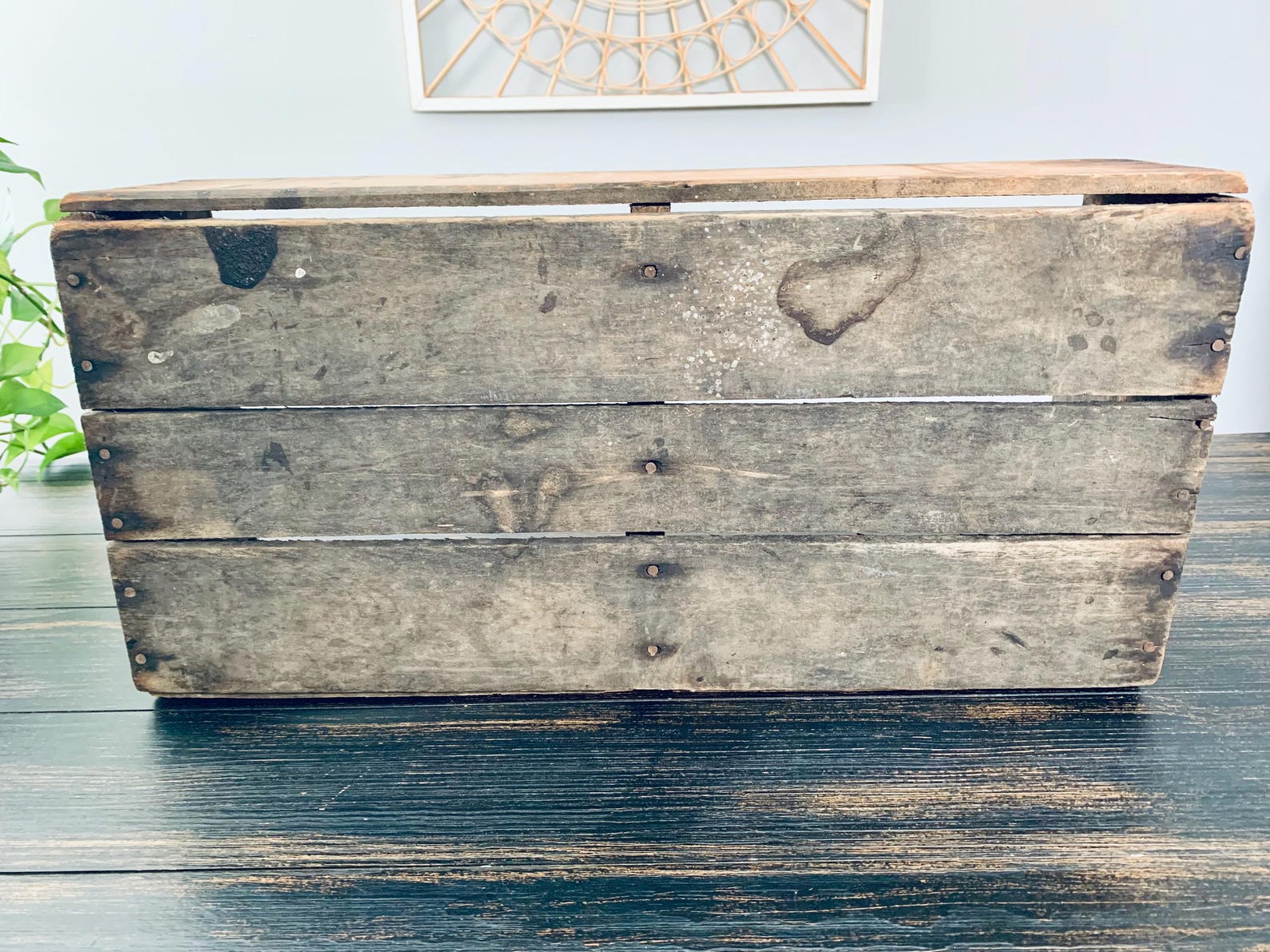 Antique Divided Wood Crate, Bedford 1957, Large 24 Inch - Etsy