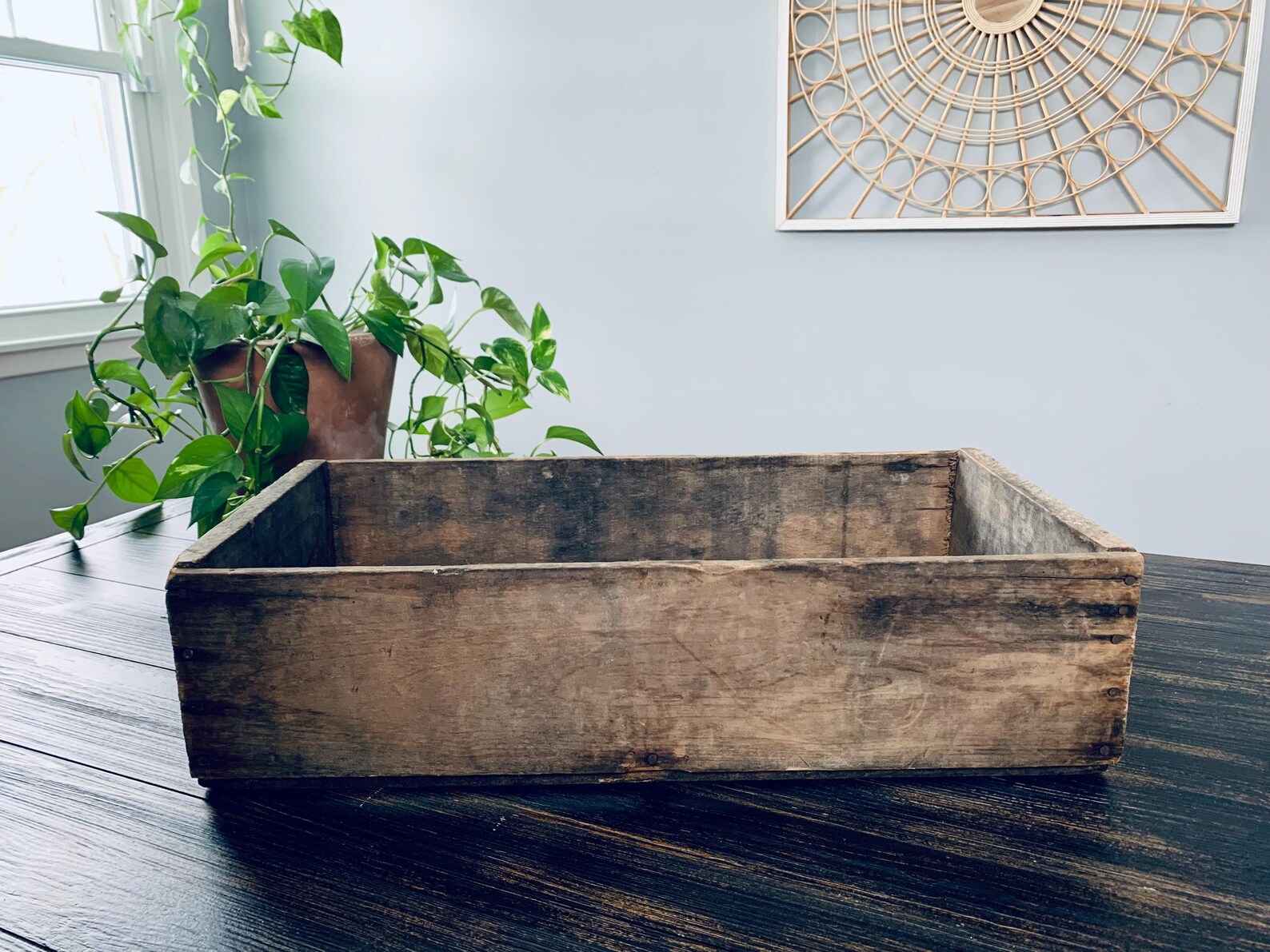 Antique Divided Wood Crate, Bedford 1957, Large 24 Inch - Etsy