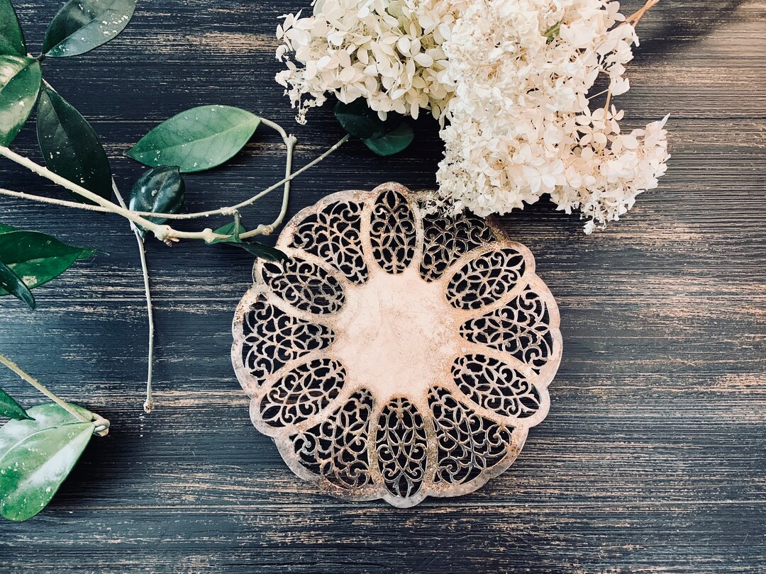 Silver Footed Vintage Trivet for Candles, Plants, or Serving - Etsy