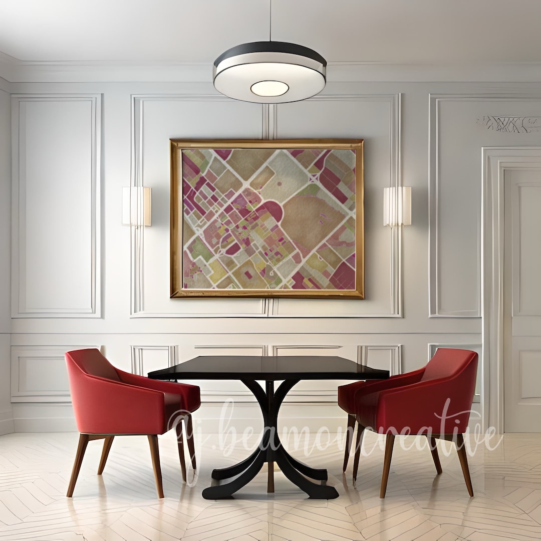 College Station Texas A&M Aggie Watercolor Map Art; Texas Wall Art ...