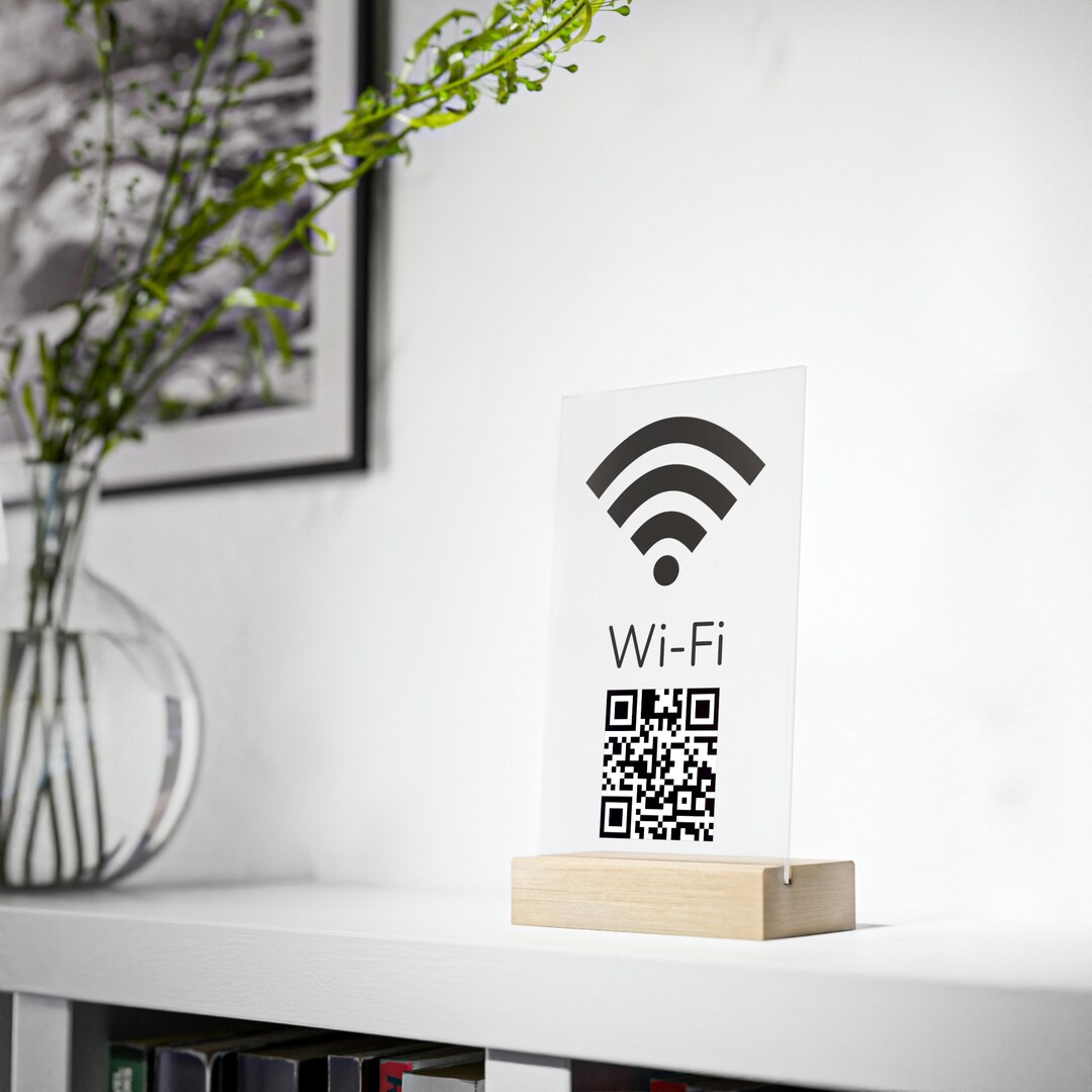Letrero acrílico WiFi / Código QR WiFi / Letrero acrílico - Etsy México