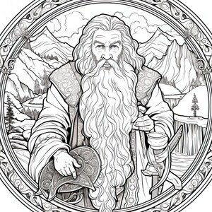 Middle Earth Coloring Book for Kids and Adults.9 Pages High Quality ...