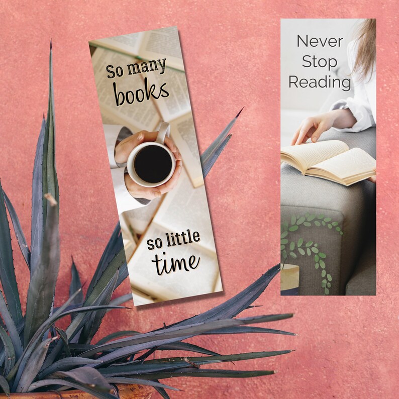 Printable Bookmarks, "reading Quotes, Coffee and Books" Bookmarks, PDF ...