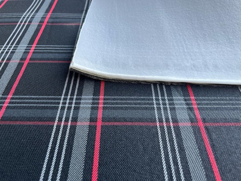VW Golf GTI Plaid Upholstery Fabric: Gray & Red Interior Cloth - Etsy