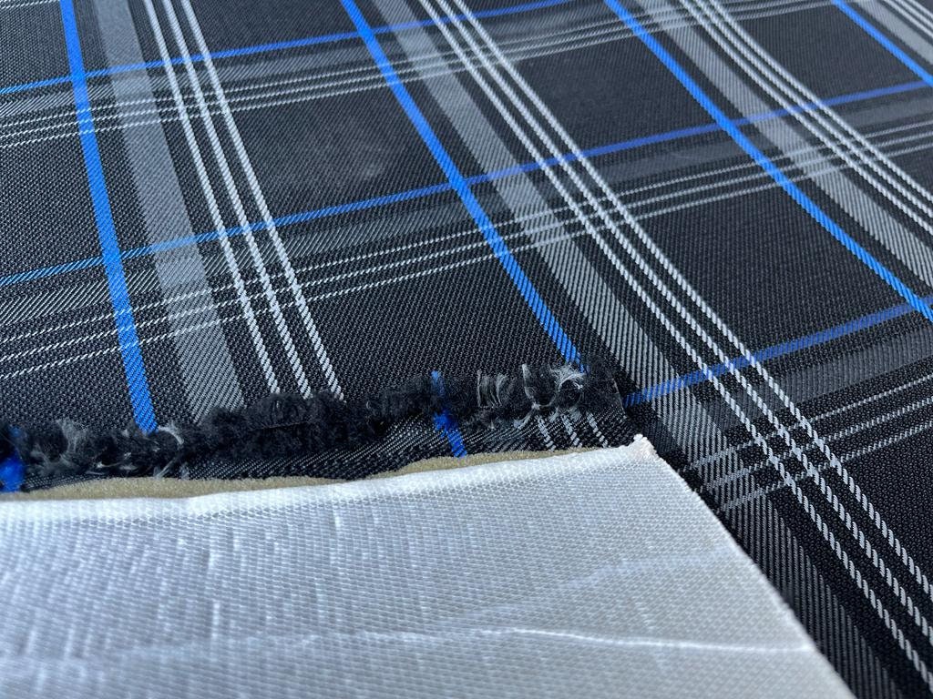 Blue Plaid Upholstery Fabric: VW Golf GTI, Pre-laminated - Etsy