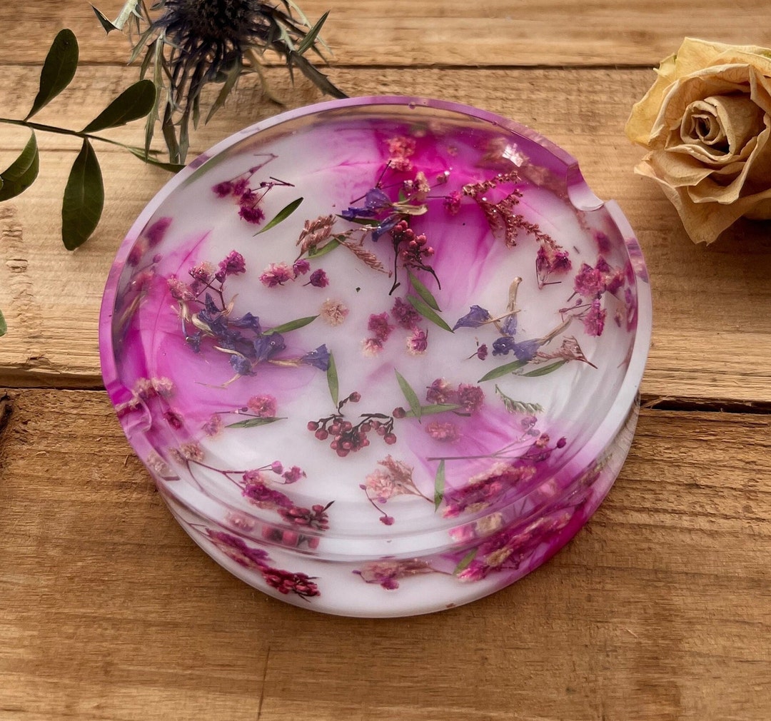 Flower Ashtray Epoxy Resin Pink - Etsy