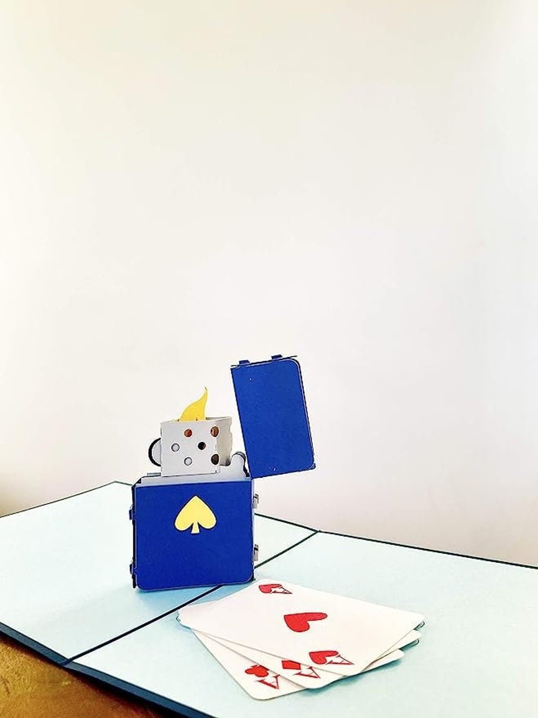 Zippo Lighter Paying Cards Pop up 3D Card. Unique Card Perfect for ...