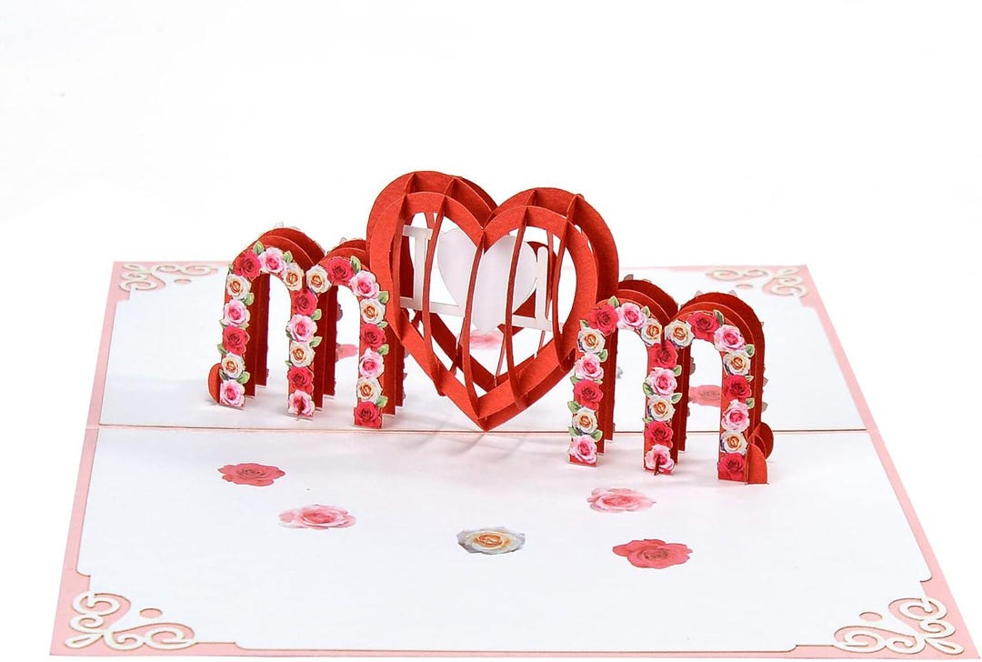MOM Love Heart 3D Pop-up Card. Mother’s Day Collection. Sweet Surprise ...