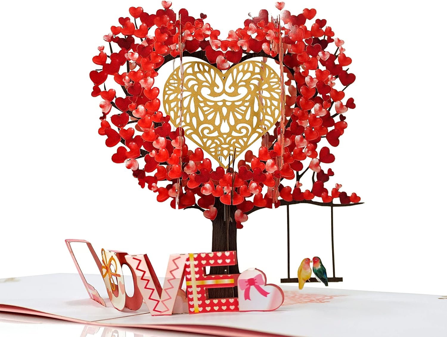 Love Birds in Love Tree Pop up 3D Card. Romantic Valentines - Etsy