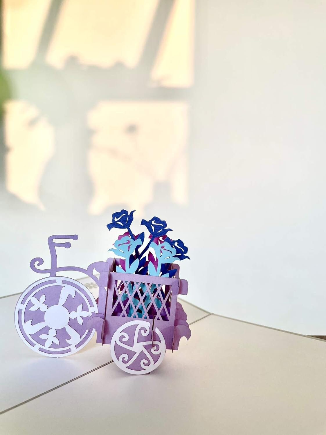 Flower Tricycle Basket Pop up 3D Card. Flower Spring Collection. for ...