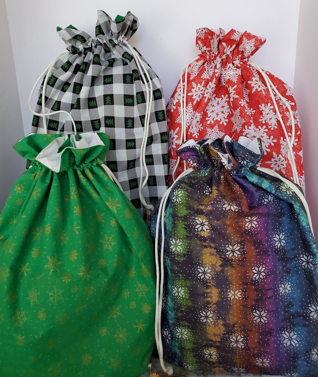 Large Fabric Drawstring Gift Bags - Etsy
