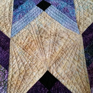 Purple Star Burst Quilt - Etsy