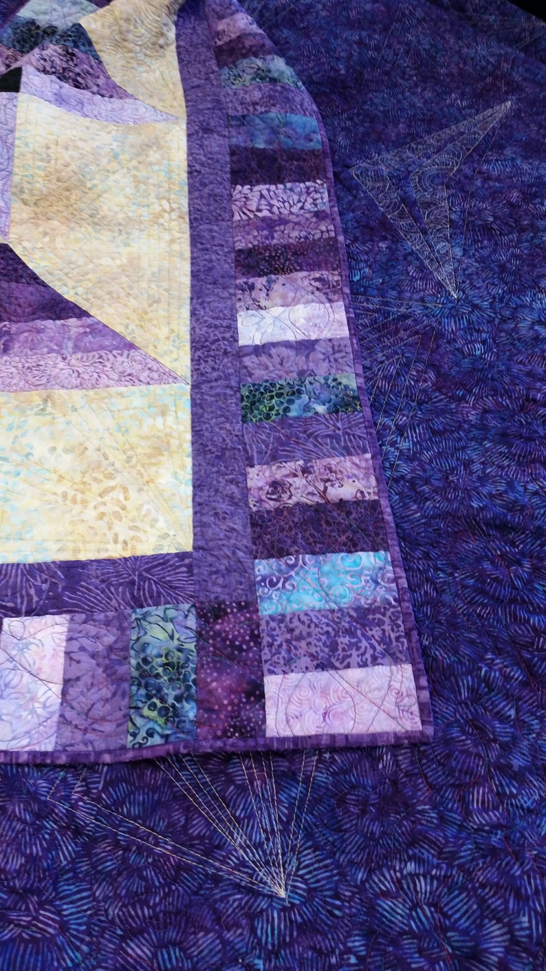 Purple Star Burst Quilt - Etsy