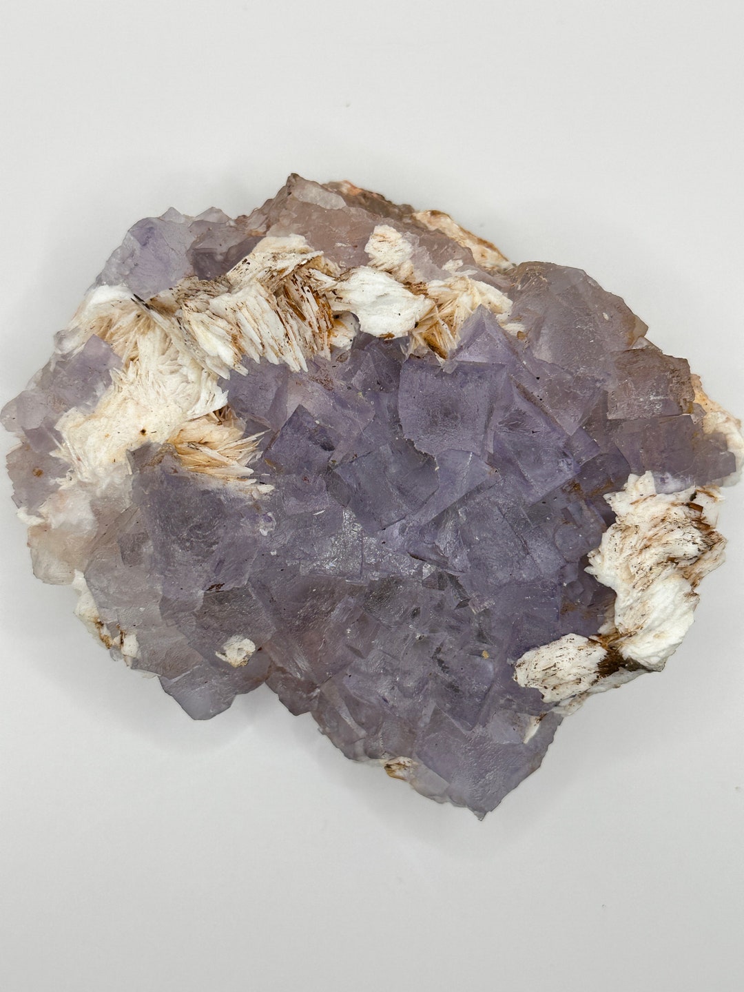 Purple Fluorite With Barite on Matrix - Etsy