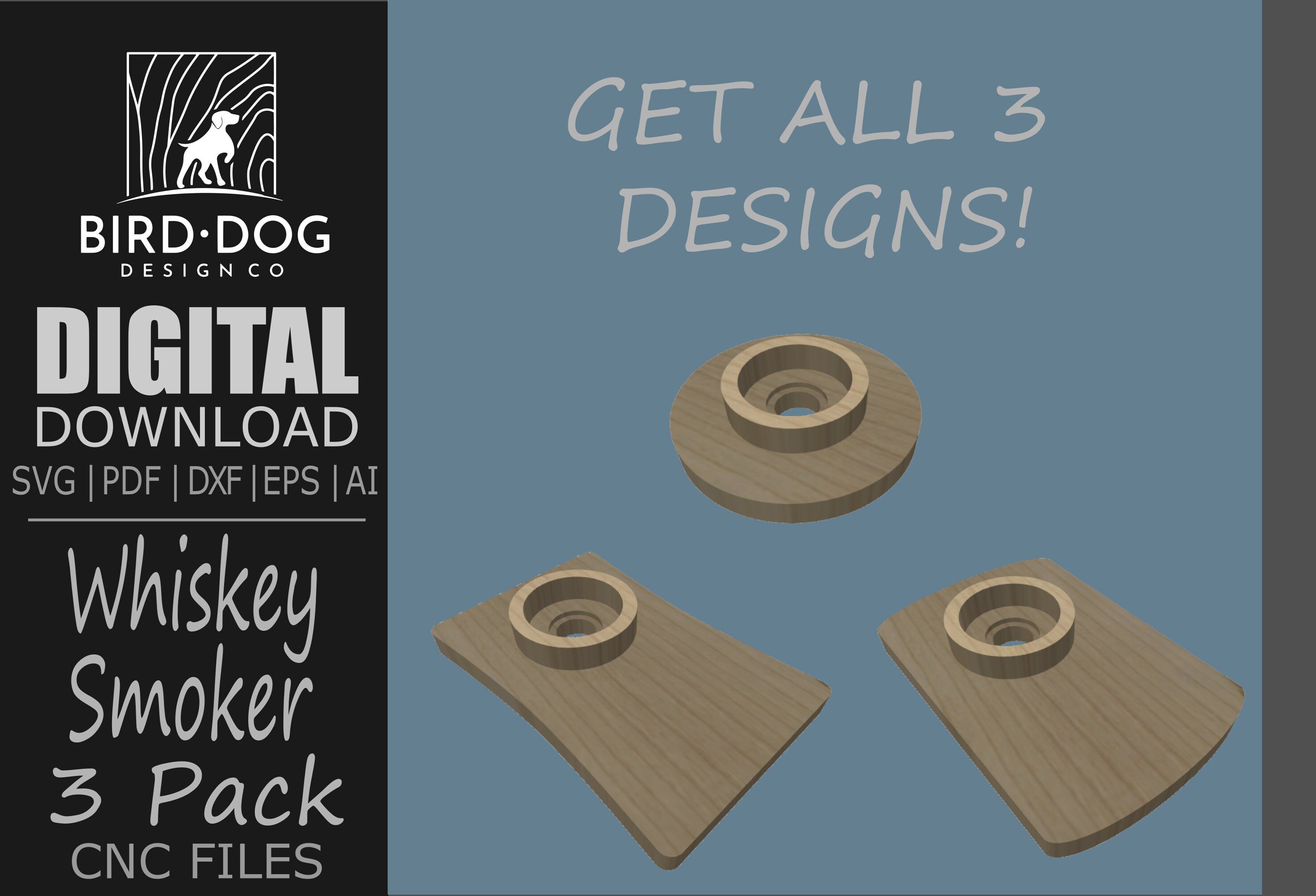 Whiskey Smoker Digital CNC File Pack SVG - Etsy