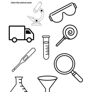 Science Tools Worksheet – K-2 Grades, Homeschool Printable (digital ...