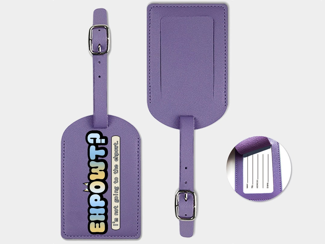 Ehpowt Luggage Tag Purple Cute Luggage Tag Monogram - Etsy