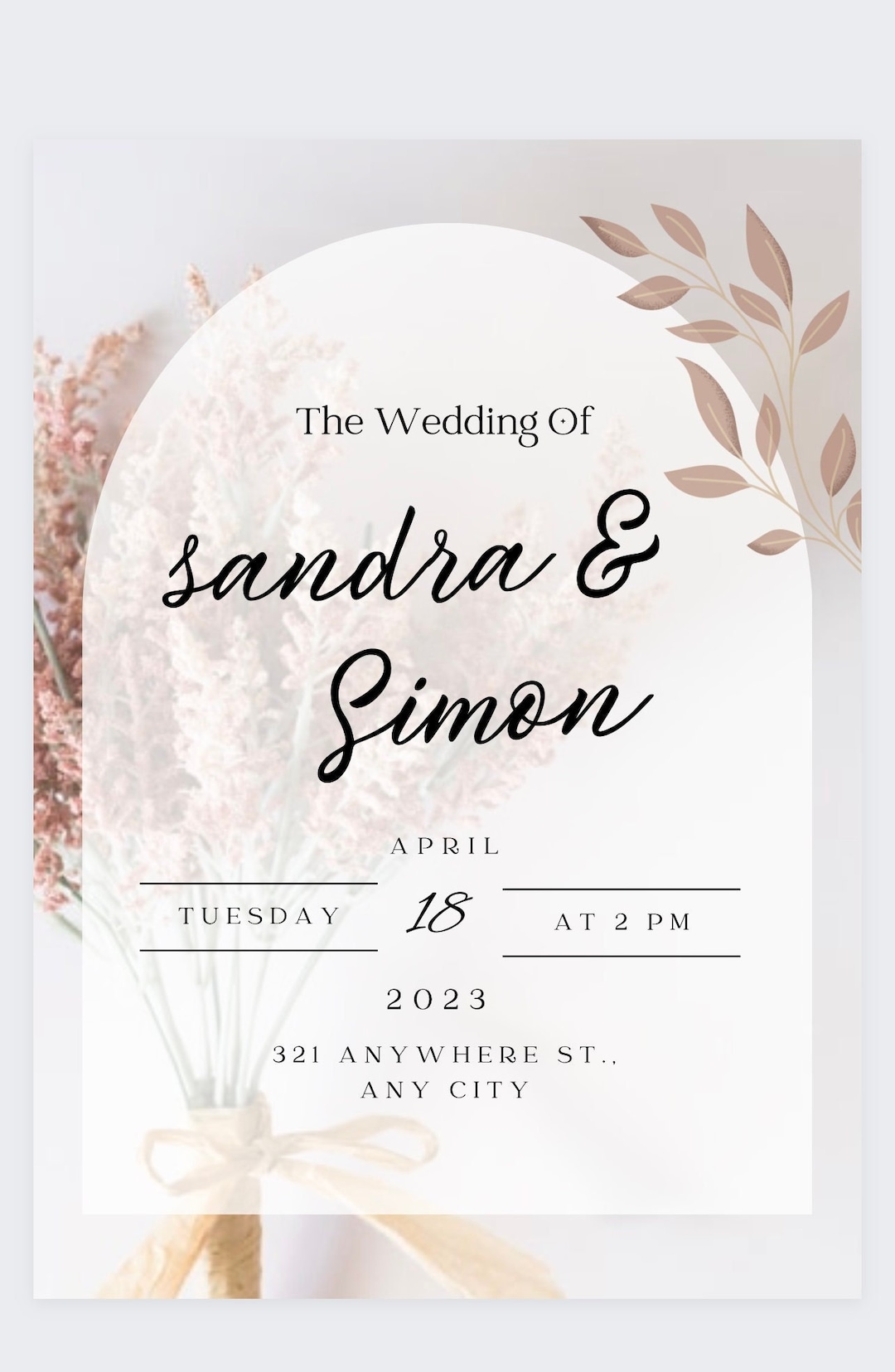 Wedding Invite Template for Wedding Newly Wed Wedding Gift for Her ...