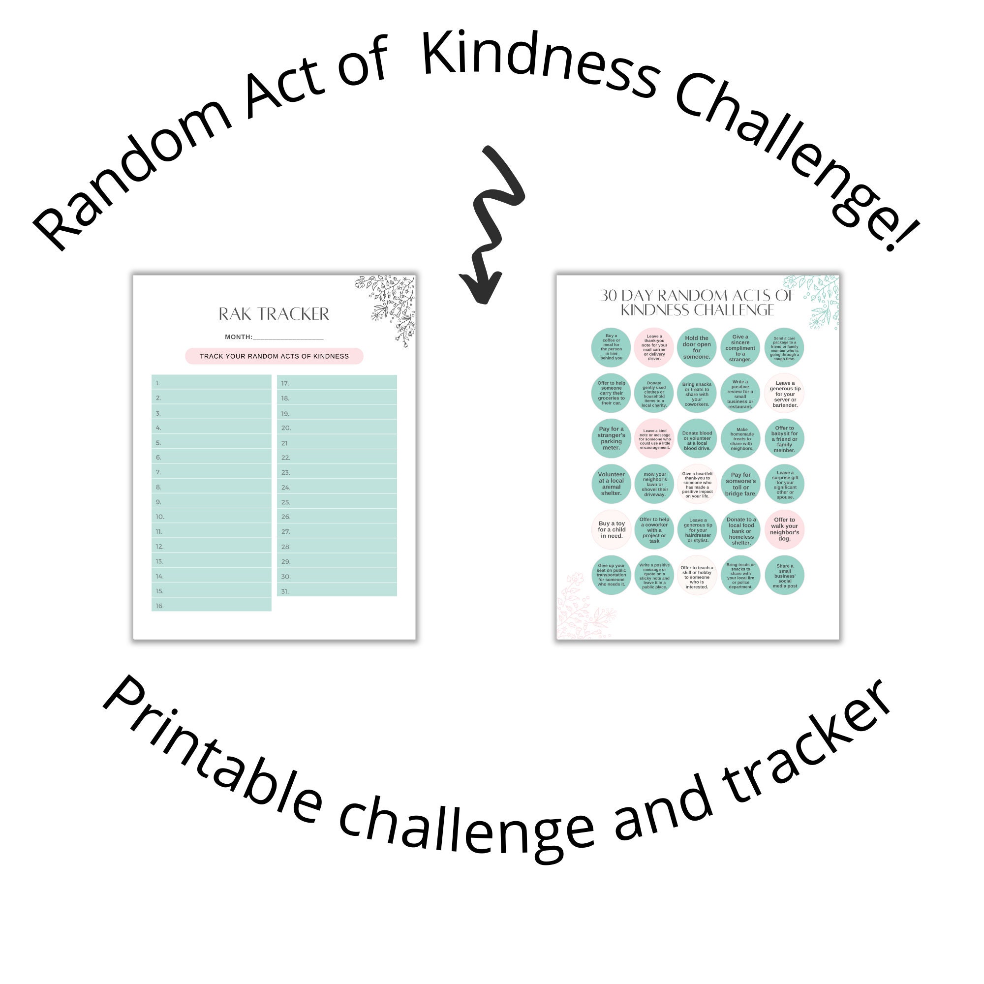 30 Random Acts of Kindness Challenge | Acts of Kindness | 30 Days of ...