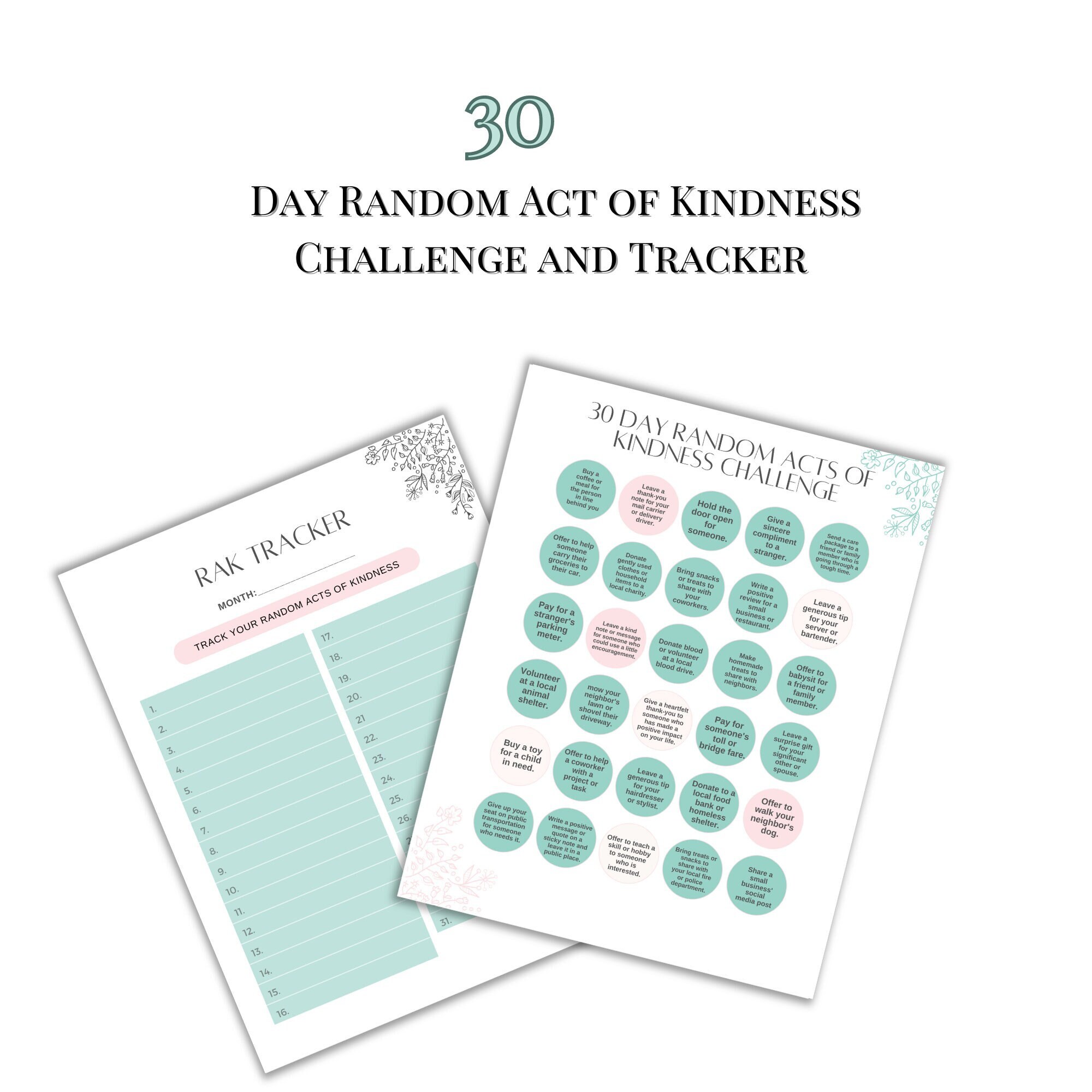 30 Random Acts of Kindness Challenge | Acts of Kindness | 30 Days of ...