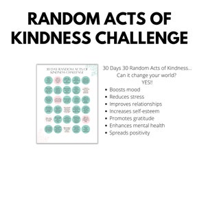 30 Random Acts of Kindness Challenge | Acts of Kindness | 30 Days of ...