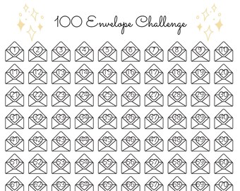 100 Envelope Challenge With A Twist Pink Design - Etsy