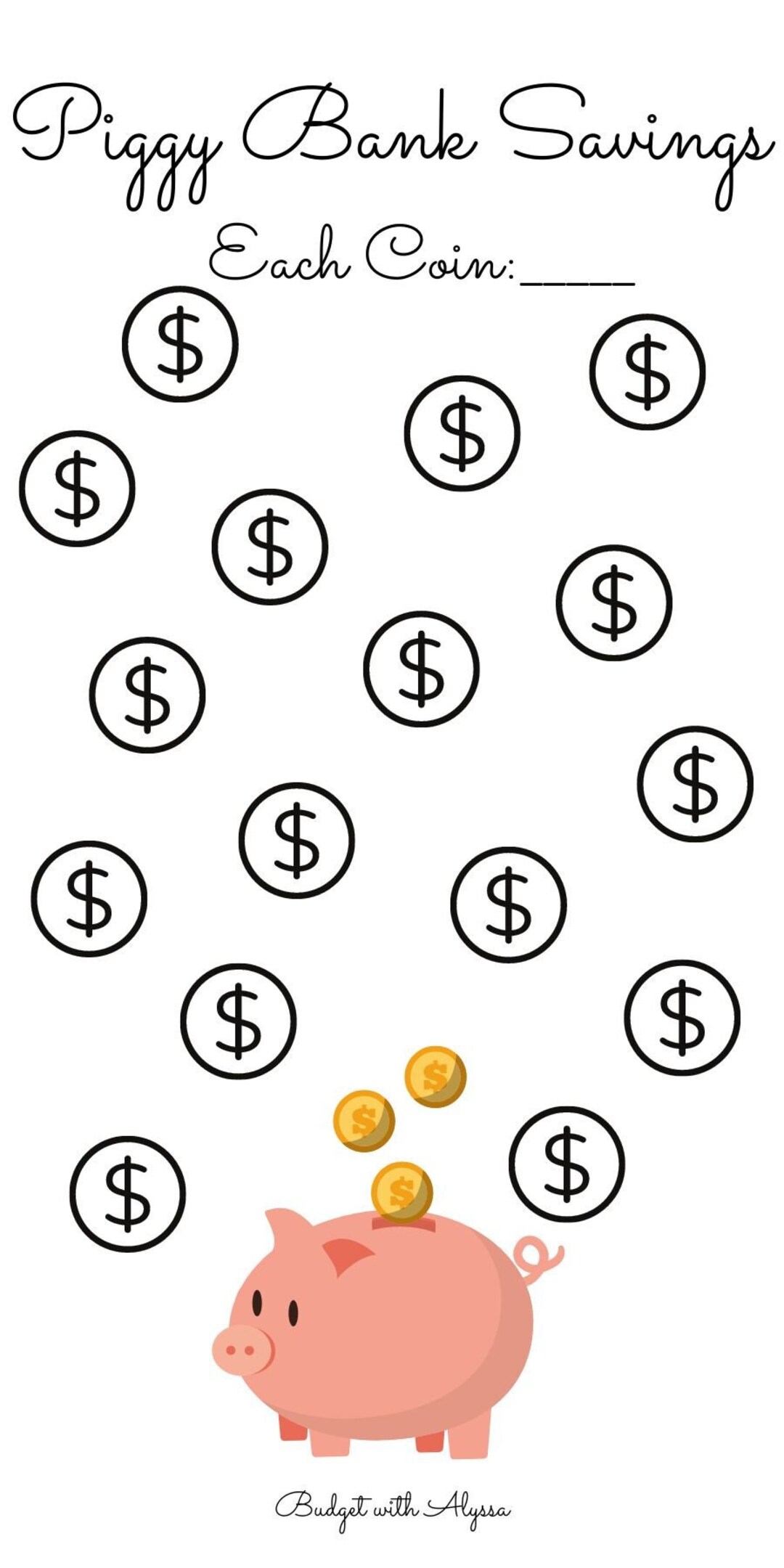 Piggy Bank Mini Savings Challenge - Etsy