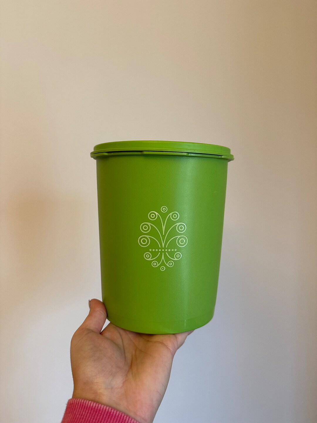 Vintage Green Tupperware Canister - Etsy