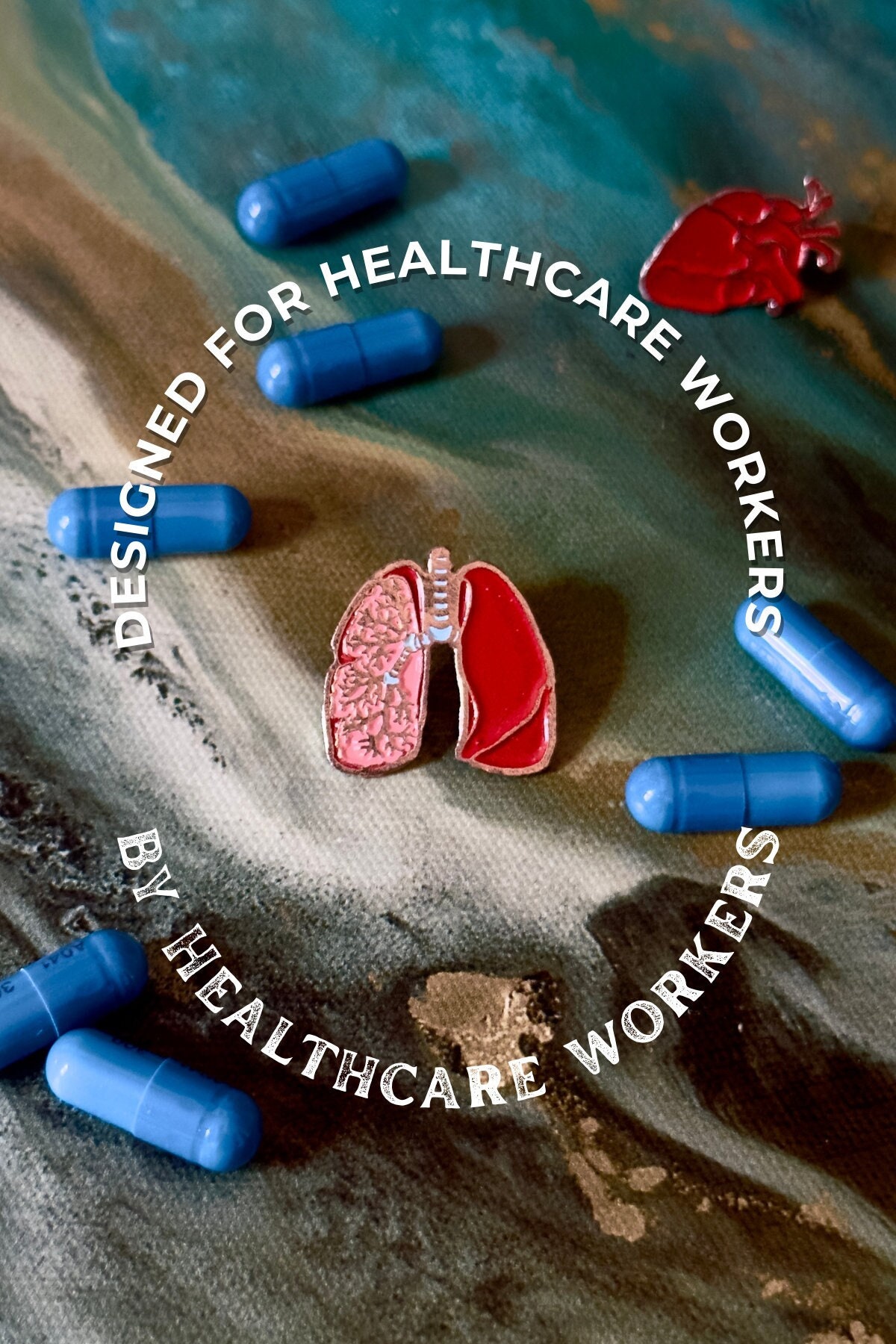 Lung Pin Anatomical Lapel Enamel Badge RN Nurses Resident Medstudents ...