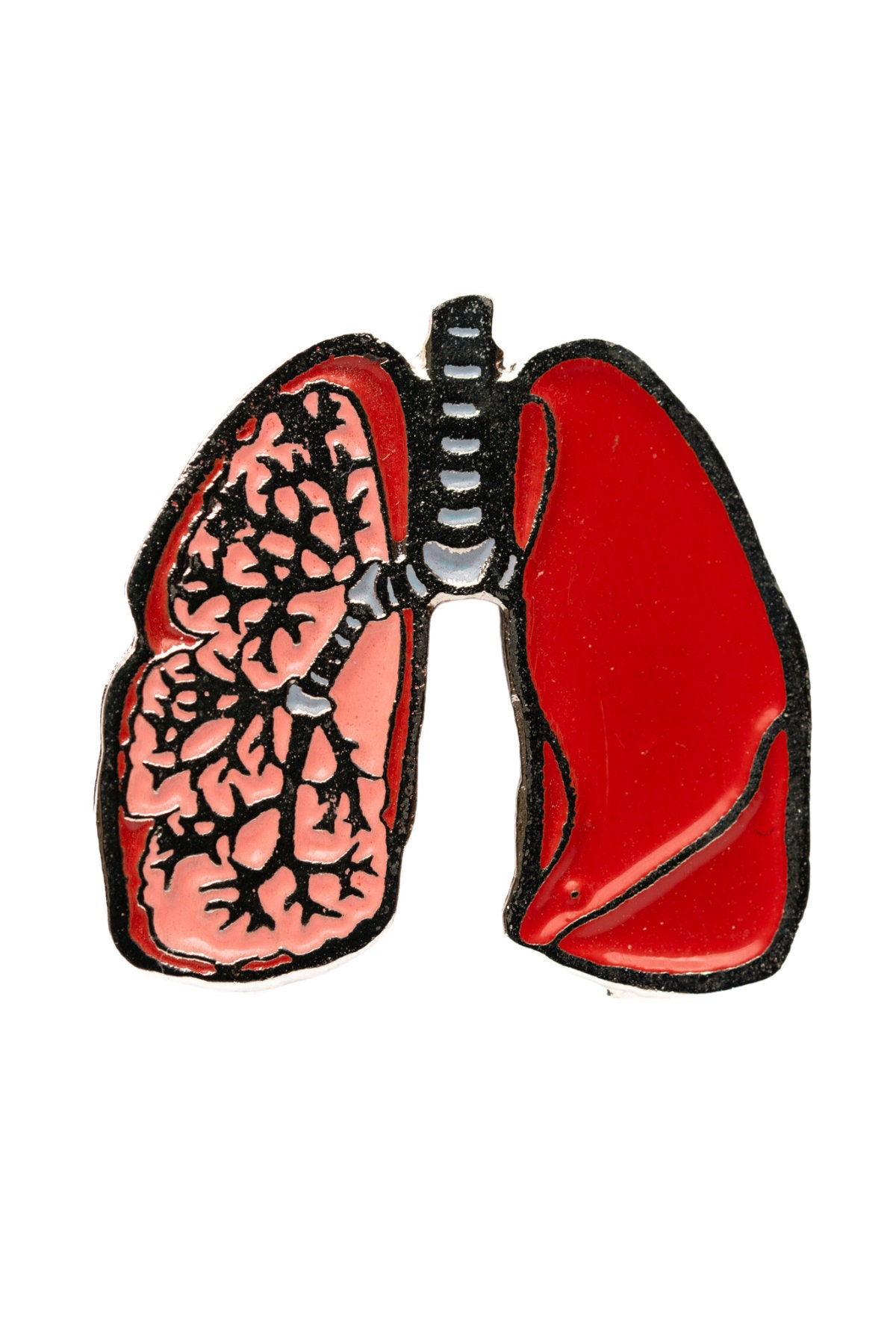 Lung Pin Anatomical Lapel Enamel Badge RN Nurses Resident Medstudents ...