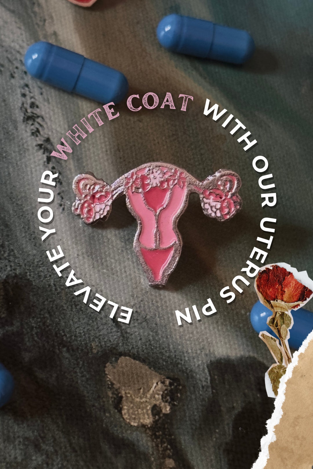 Medical Uterus Pin Anatomical Lapel Enamel Badge OBGYN - Etsy