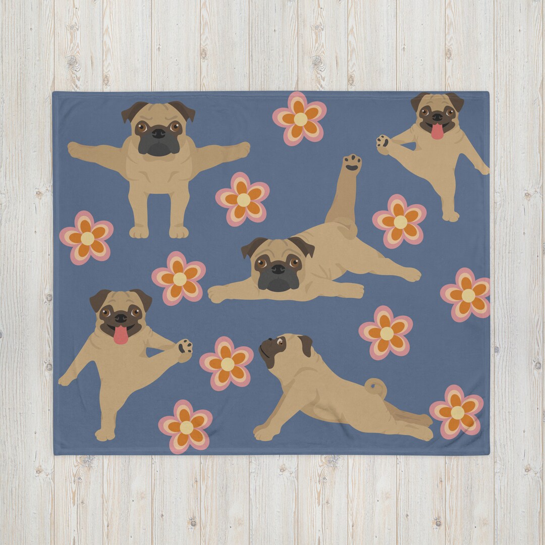 Pug Throw Blanket, Pug Lover Gift, Funny Pug, Fluffy Pug Blanket, Pug ...