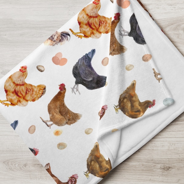 Whimsical Chicken Blanket - Etsy