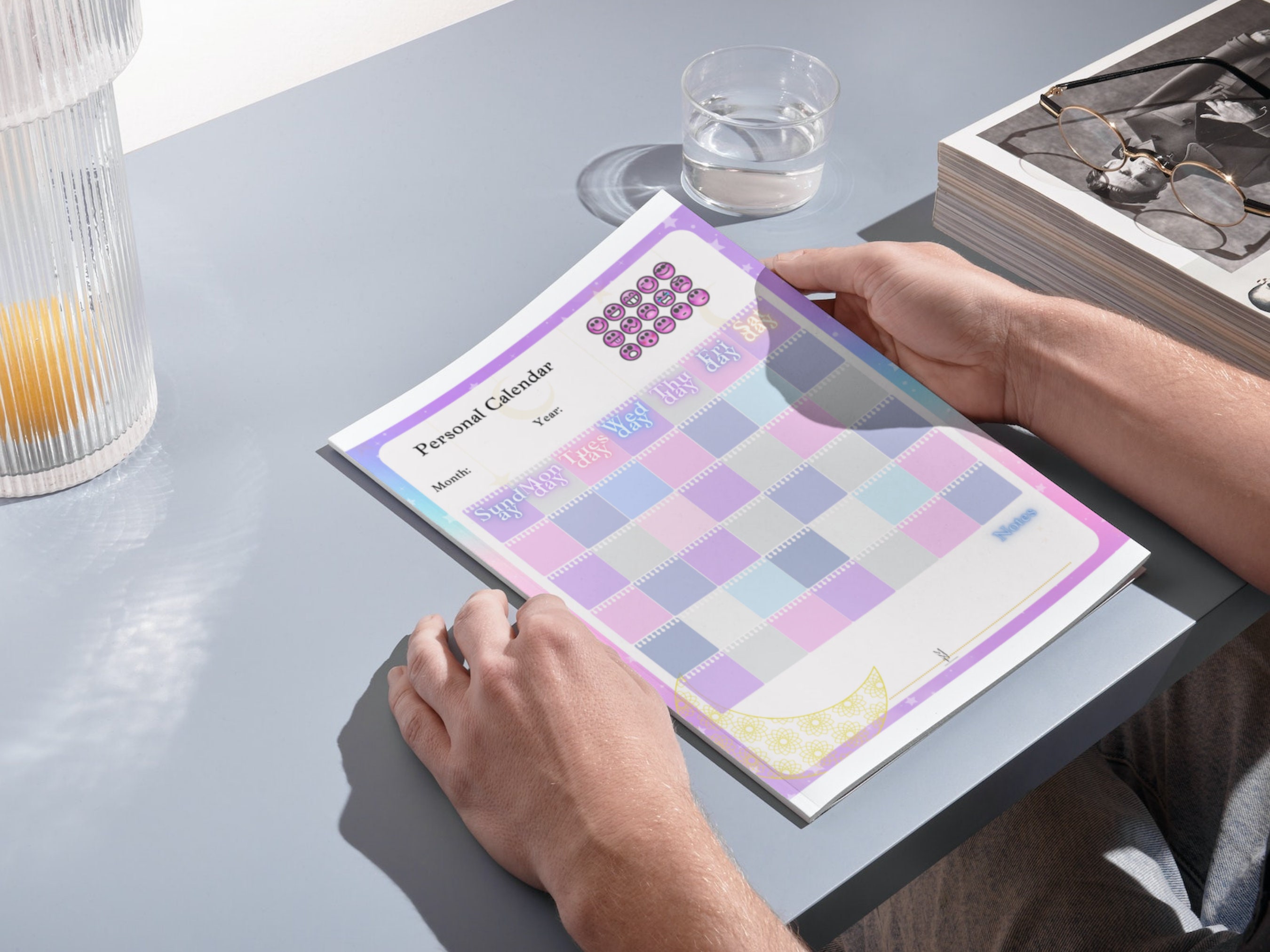 Printable Digital Planner Night Shift Focused Daily Calendar With 24hr ...