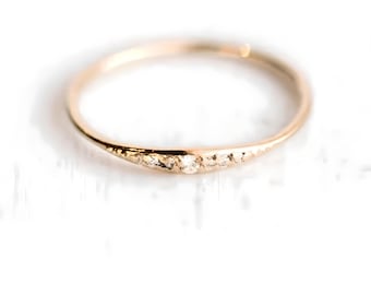 Thin Gold Ring Stacking Ring Minimalist Ring Simple Ring Thin Ring Delicate Ring Stackable Ring ...