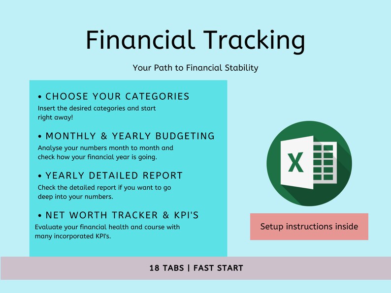 Excel Monthly Budget & Finance Tracker Budget Spreadsheet - Etsy