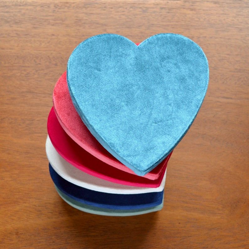 Heart-shaped Velvet Jewelry Travel Case - Etsy