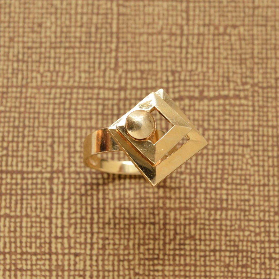 Vintage 14k Gold Motion Spinner Ring - Etsy